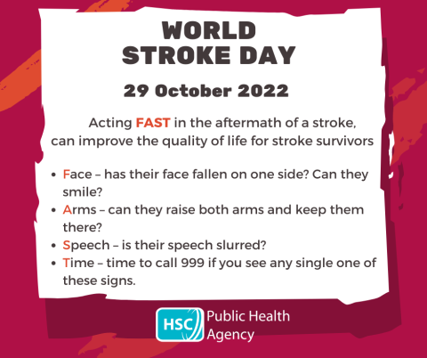 Think FAST: World Stroke Day 2022 | HSC Public Health Agency